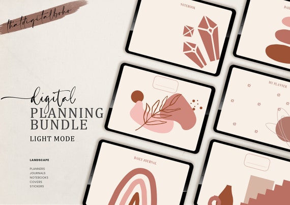 ULTIMATE BOHEMIAN Digital Planner Bundle Landscape Daily - Etsy