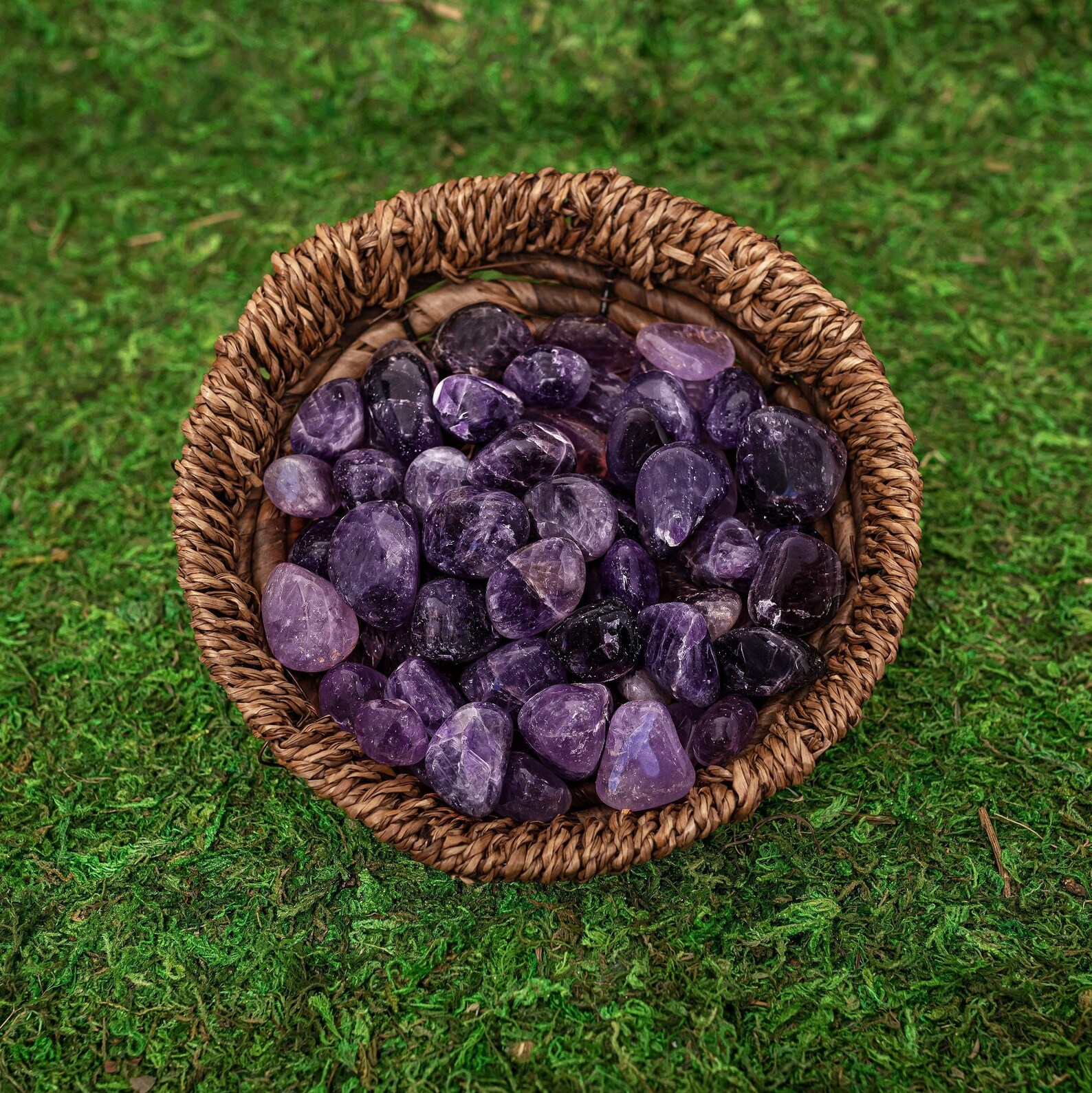 Tumbled Smooth Amethyst Crystal Natural Tumbled Gemstone - Etsy