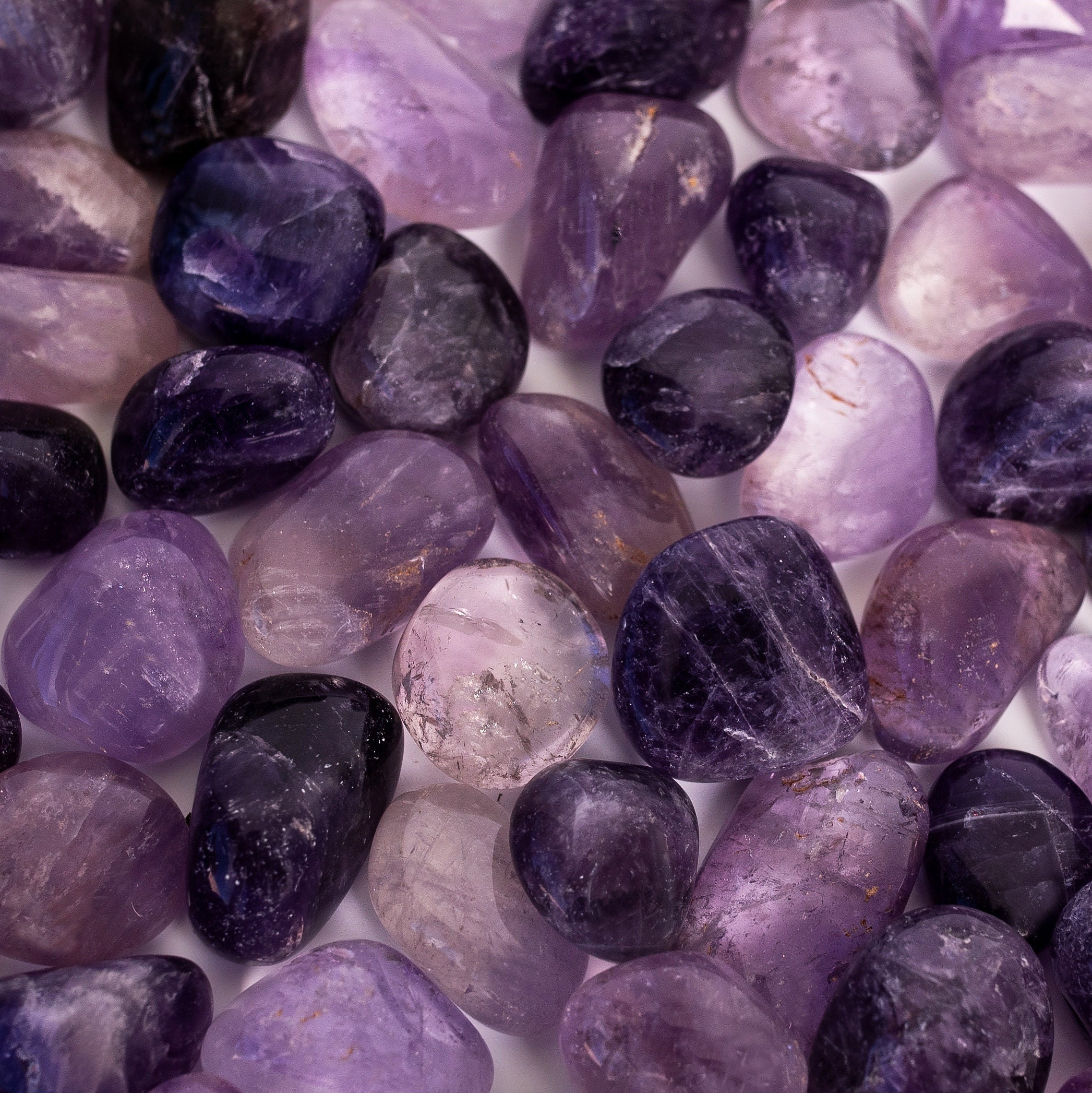 Tumbled Smooth Amethyst Crystal Natural Tumbled Gemstone - Etsy