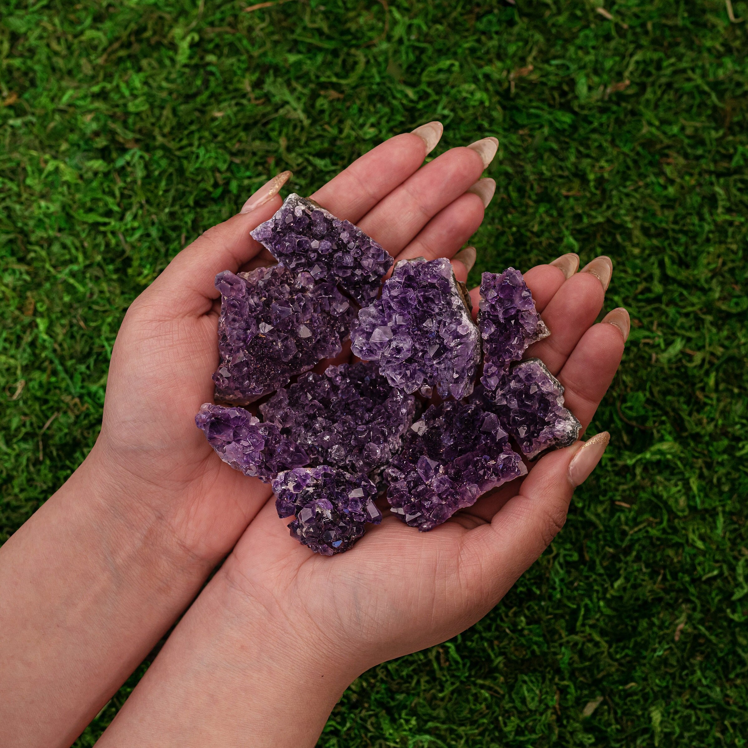Amethyst Clustered Crystal Natural Healing Crystal Various - Etsy