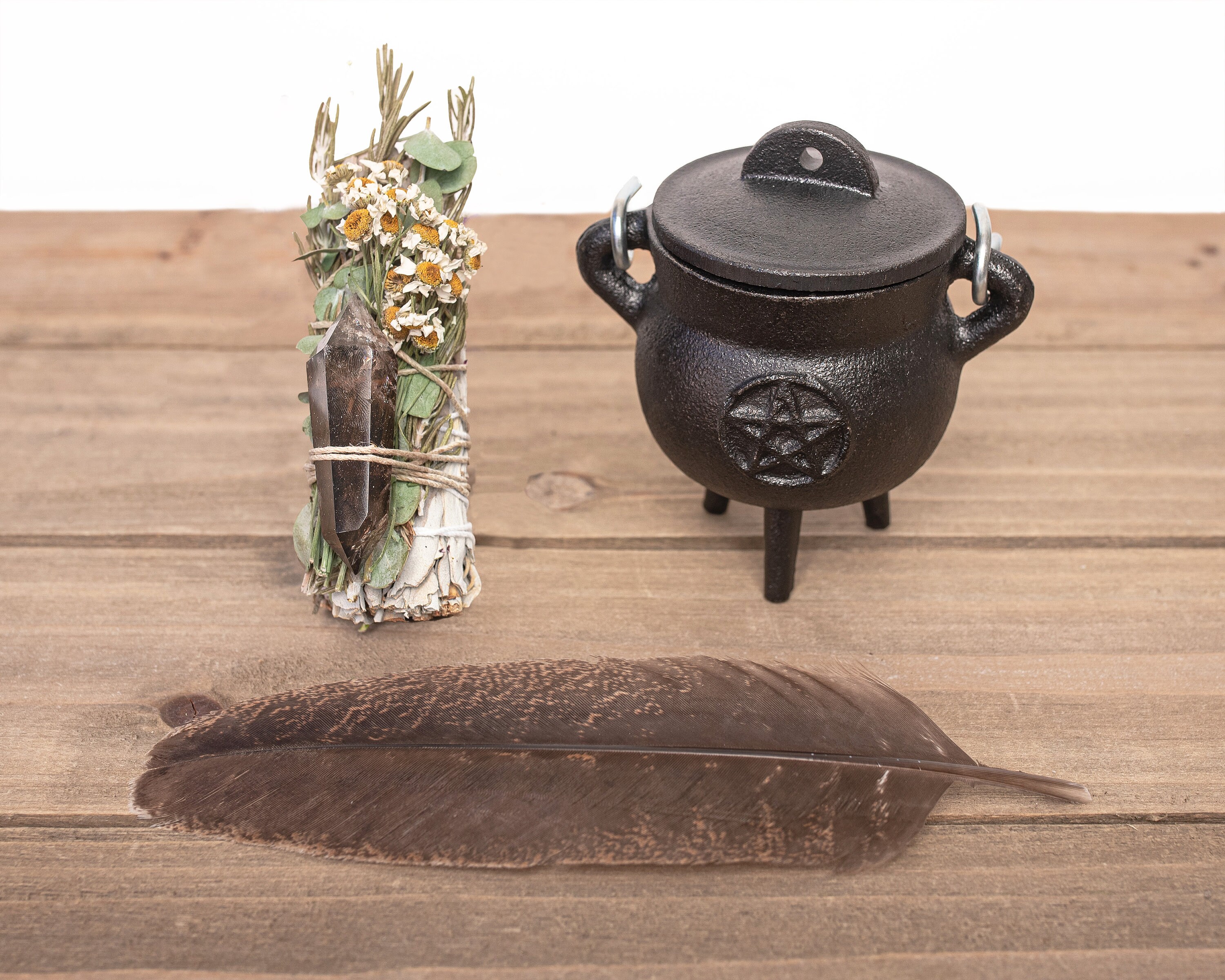 Cleansing GUIDANCE Energy Spiritual Kit With Feather White - Etsy