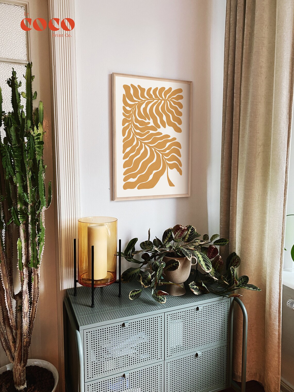 Modern Fern Artwork Boho Digital Print Hand-drawn Art - Etsy