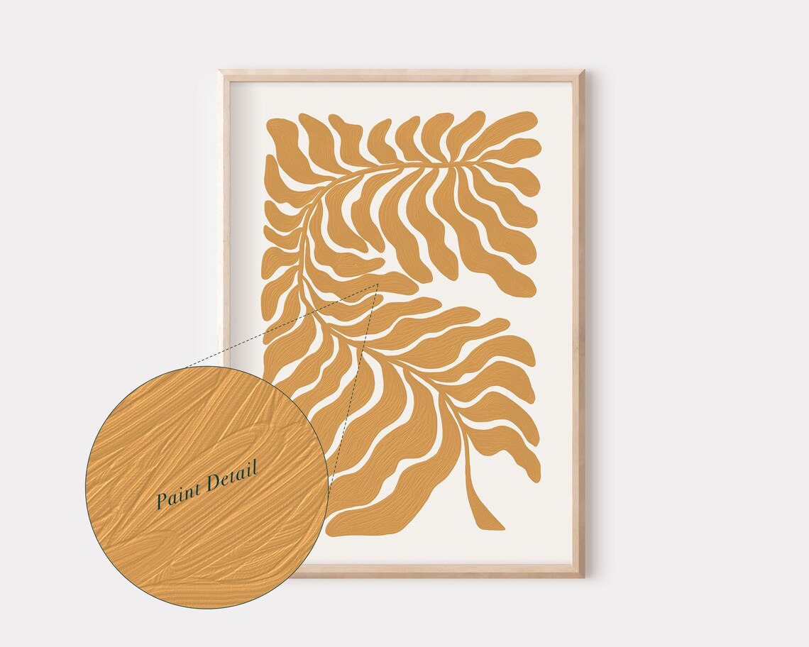 Modern Fern Artwork Boho Digital Print Hand-drawn Art - Etsy