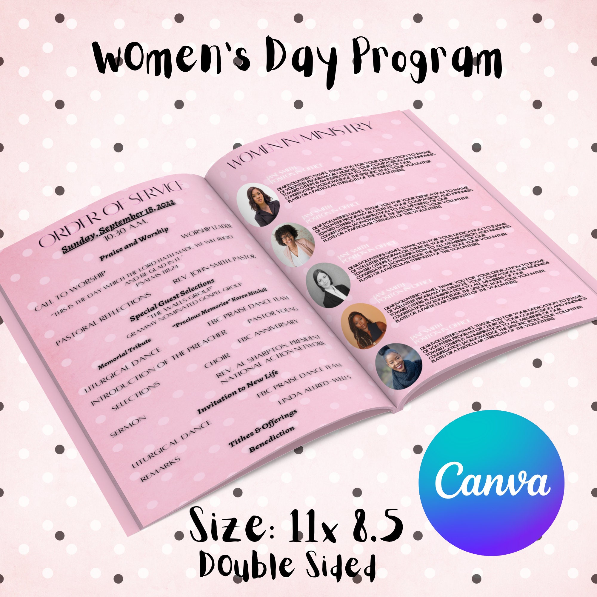Women's Day Breakfast Program Template | Women's or Mothers Day Church ...