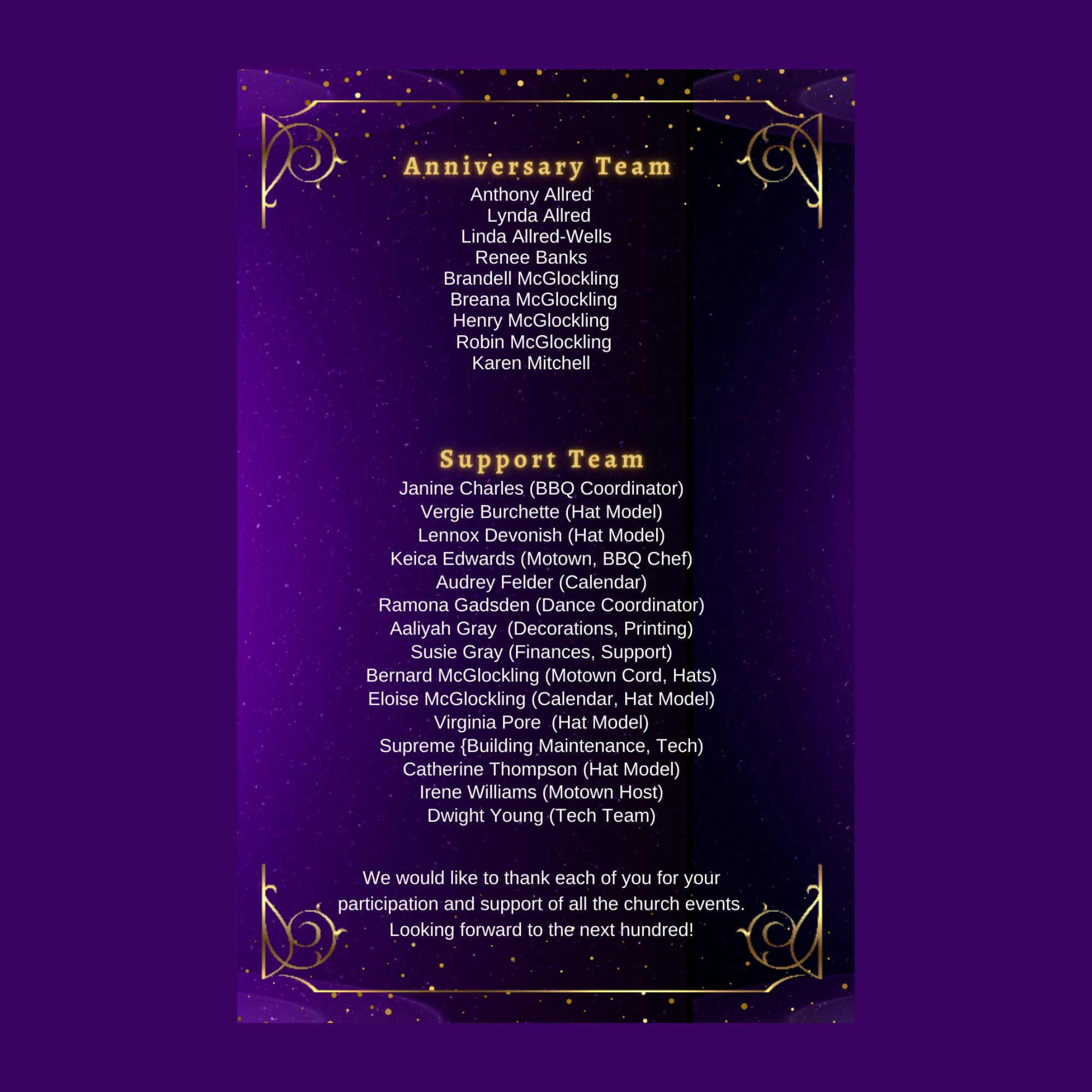 Church Anniversary Program Template | 11 X 8.5 | CANVA PRO | Editable ...