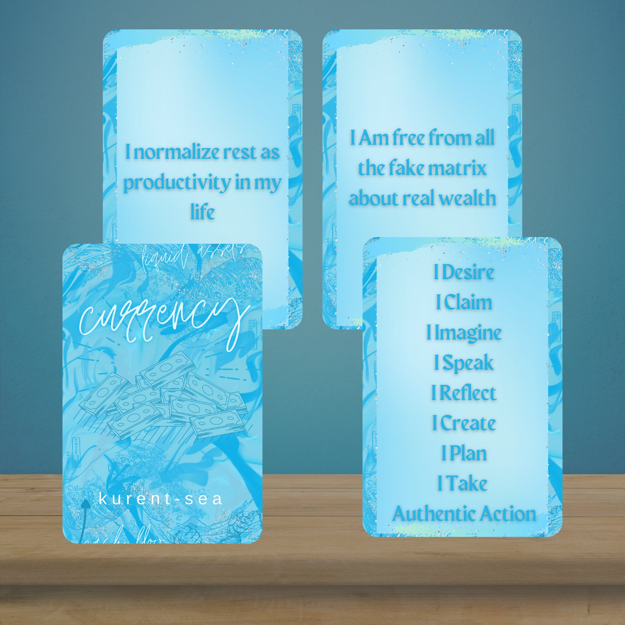 Printable Money Affirmation Oracle Deck | Currentsea Cards PDF | Money ...
