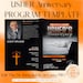 Usher Anniversary Program Bulletin Template (black, White & Orange ...