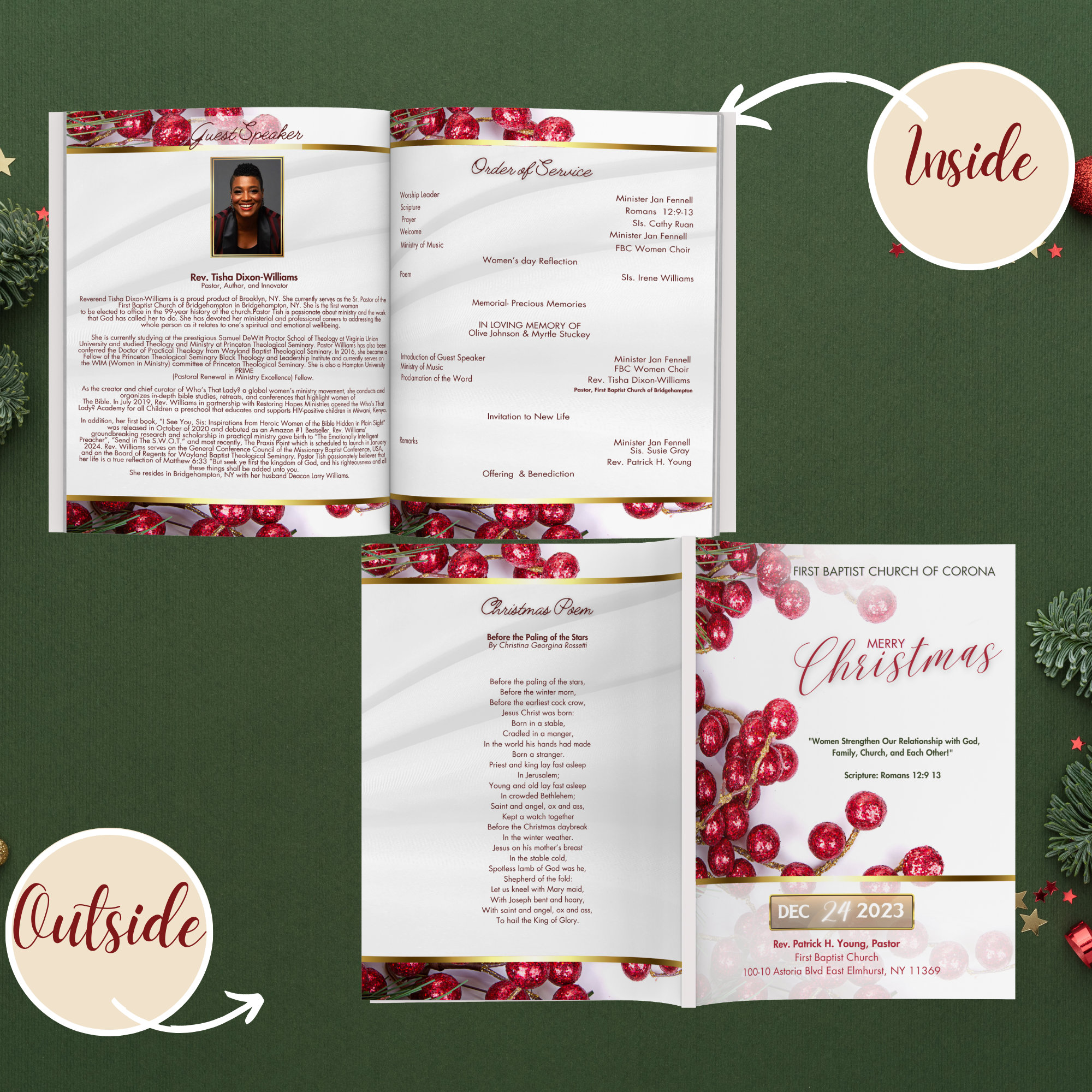Christmas Eve Church Program | Edit on CANVA PRO | Size 8.5 X 11 - Etsy