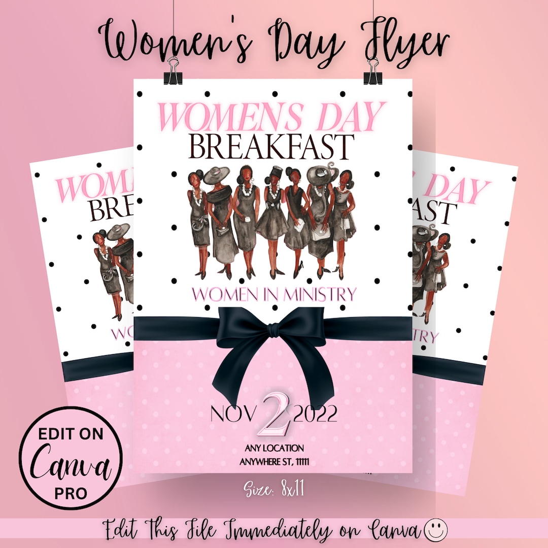 Women's Day Breakfast Flyer Template | Women's or Mothers Day Church ...