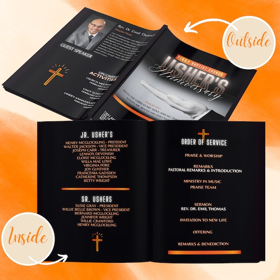 Usher Day Program Examples CANVA Church Usher Anniversary Day Program