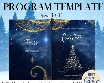 Christmas Musical Event Program Template Christmas Play Edit on CANVA ...