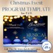 Christmas Musical Event Program Template | Christmas Play | Edit on ...