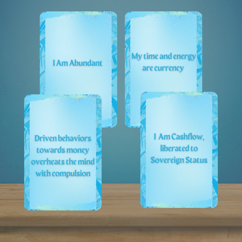 Printable Money Affirmation Oracle Deck | Currentsea Cards PDF | Money ...