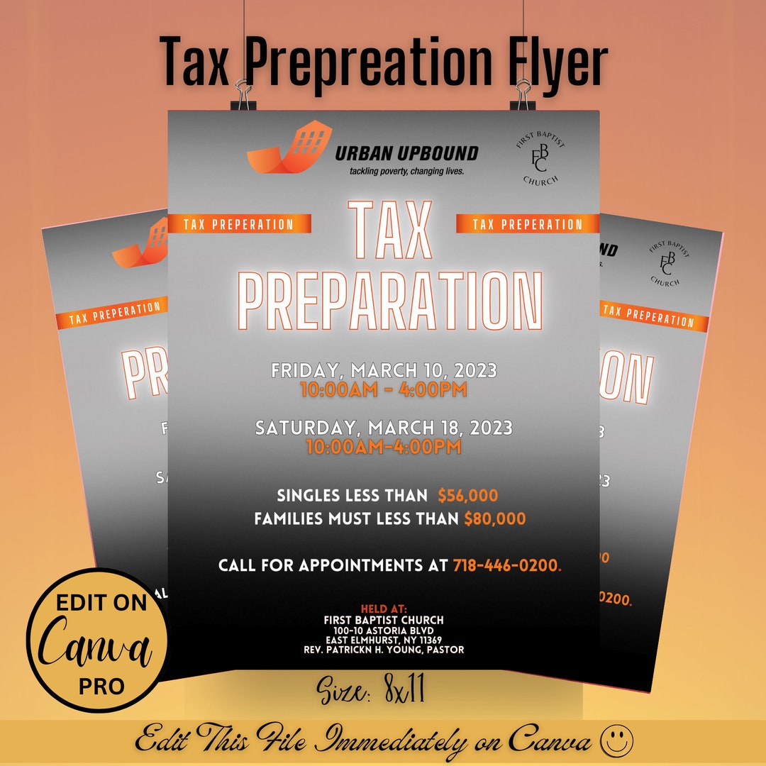 Tax Preparation | Taxes Prep | Flyer Template | CANVA PRO | Digital ...