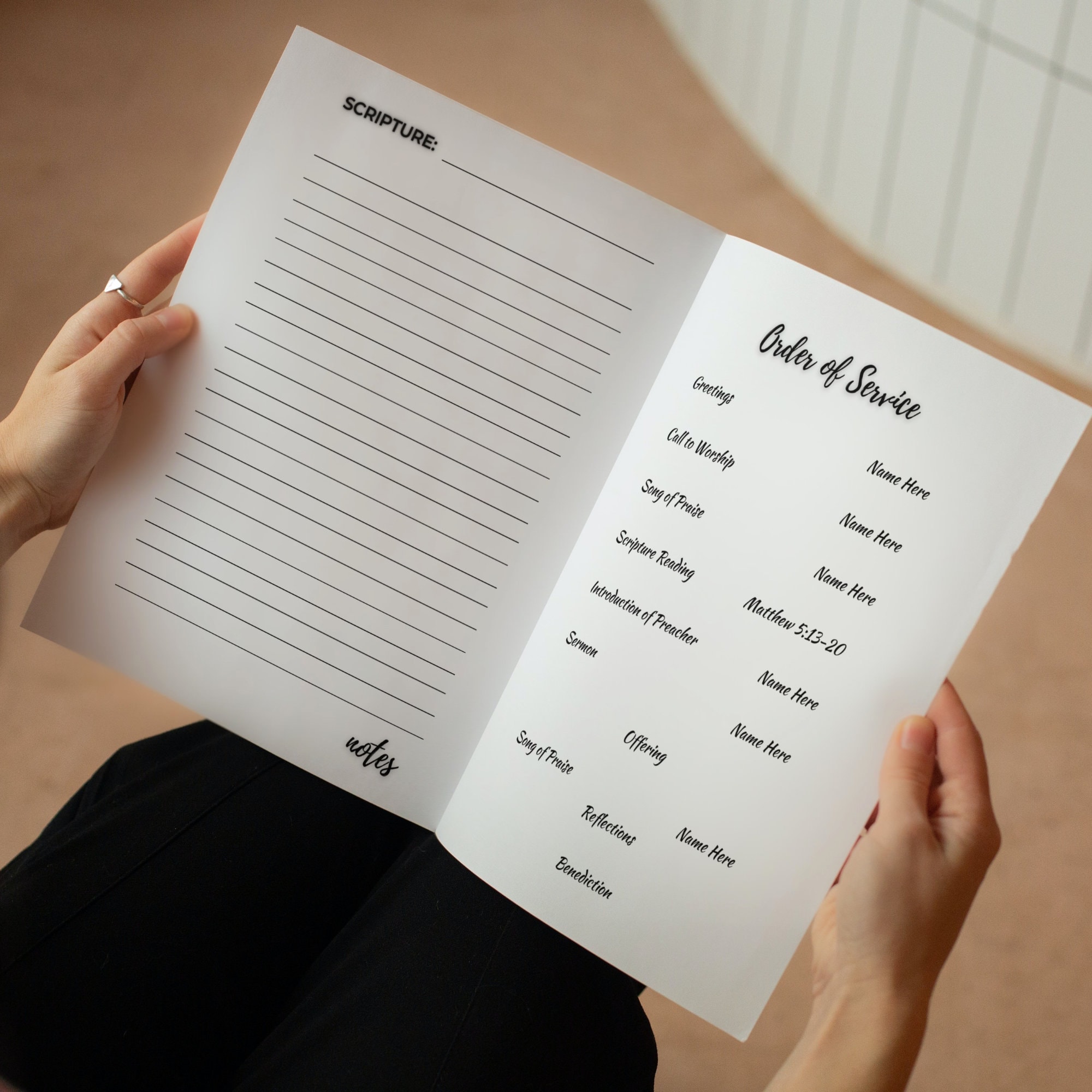 Church Anniversary Program Template (white & Black) | 11 X 8.5 | CANVA ...