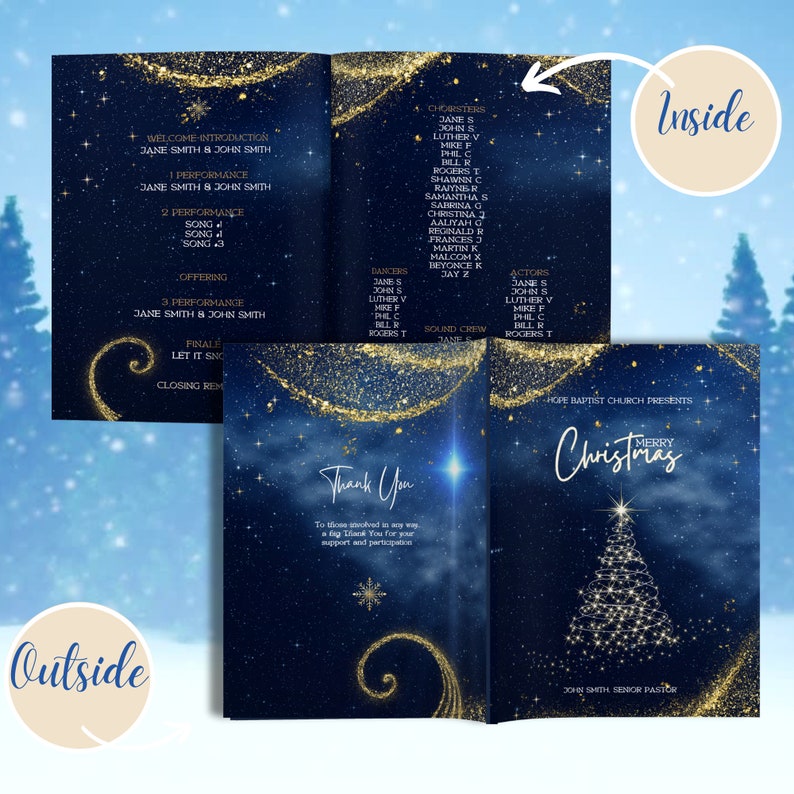 Christmas Musical Event Program Template | Christmas Play | Edit on ...