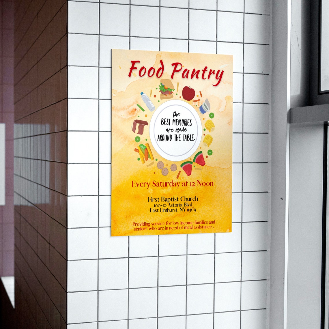 Food Pantry Flyer Template | CANVA PRO | Fundraiser | Charity | Church ...