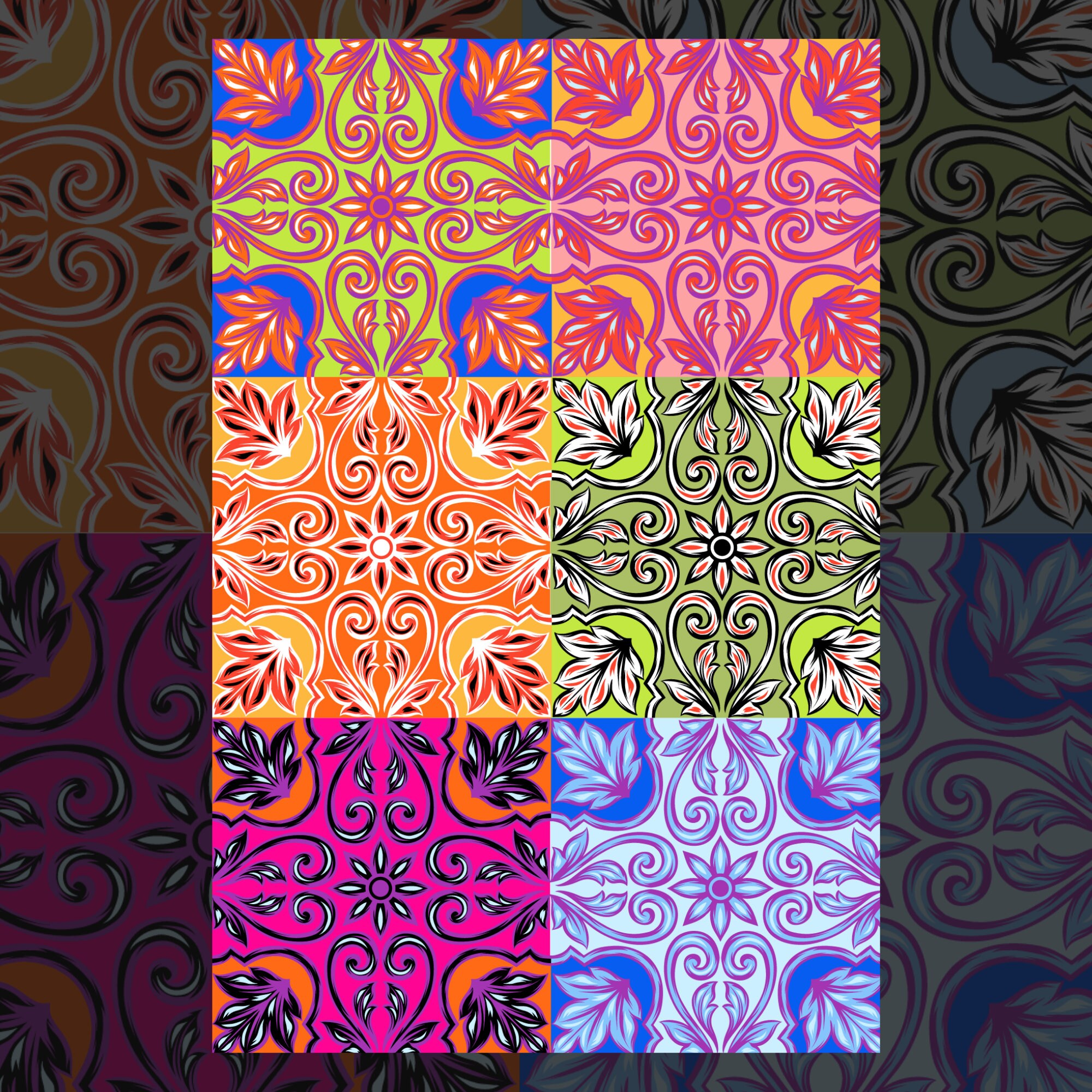 Printable Mosaic Moroccan Tiles Template | DIY Color Change in CANVA ...