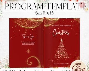 Christmas Musical Event Program Template Christmas Play Edit on CANVA ...