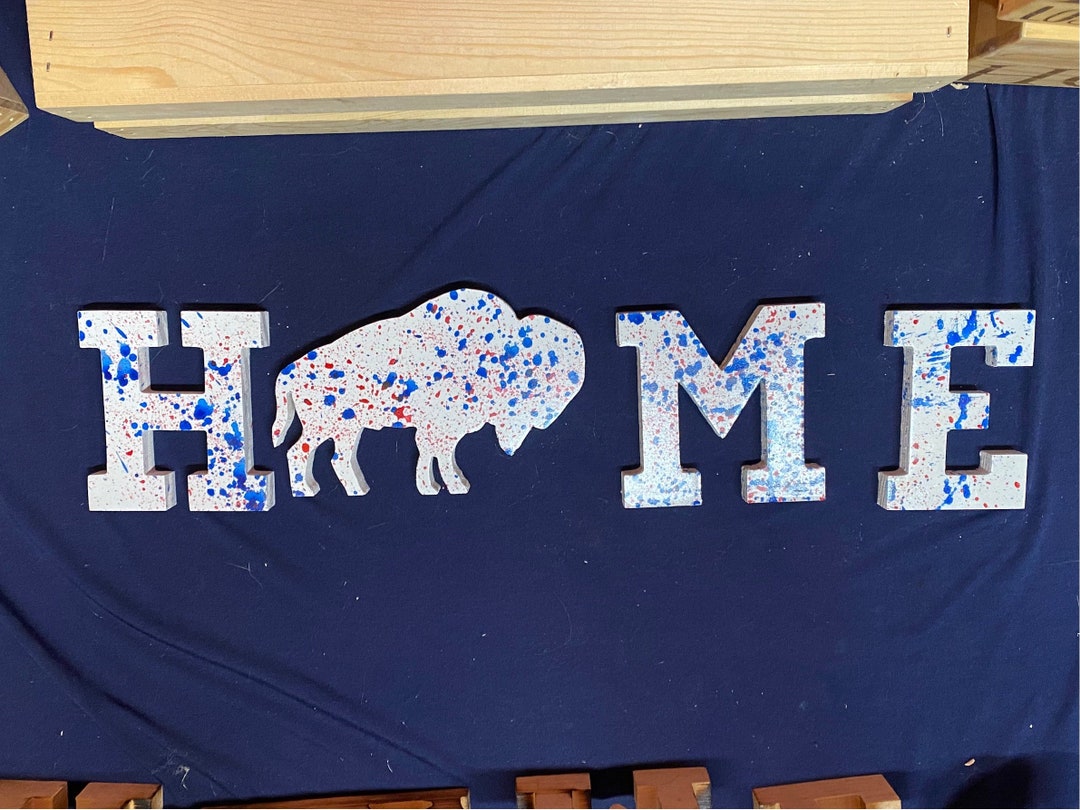 HOME Sign With Buffalo - Buffalo Home - Buffalo Gift - Etsy