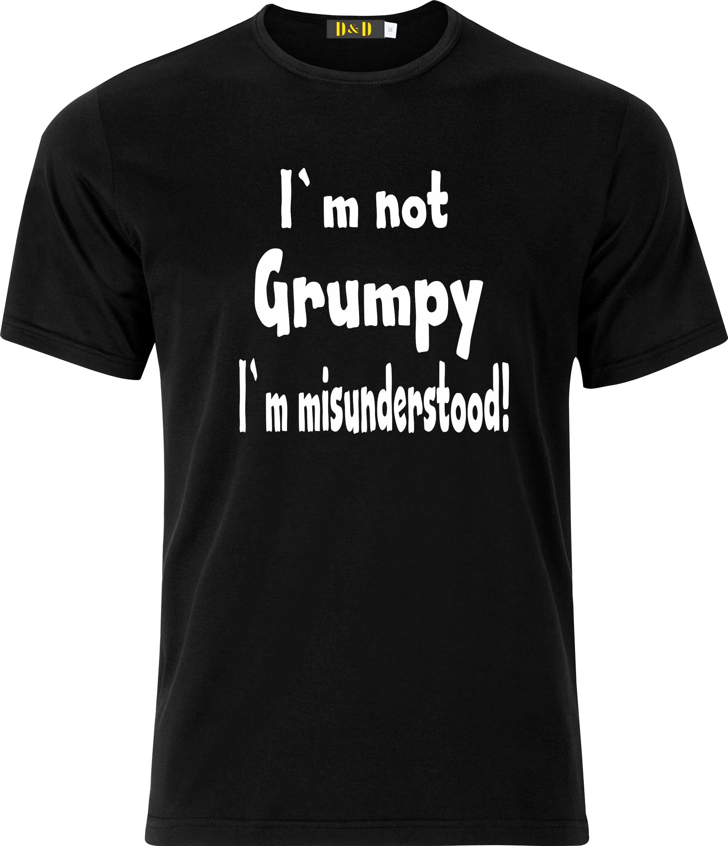 I'm Not GRUMPY I'm Misunderstood Funny Humour Adult Cotton T-shirt - Etsy