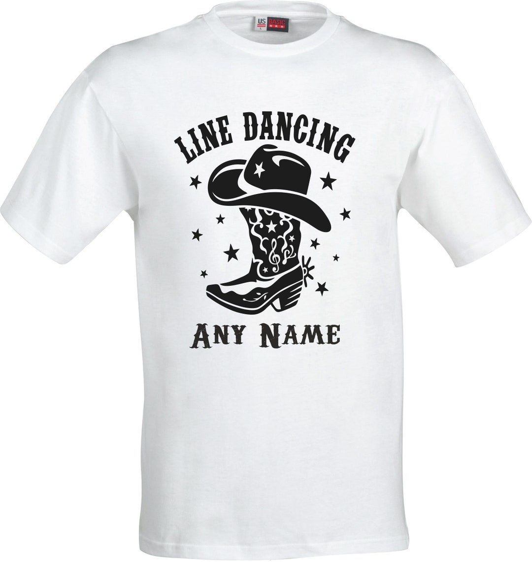 Personalised Line Dancing Funny Humour Full Color Sublimation T-shirt ...