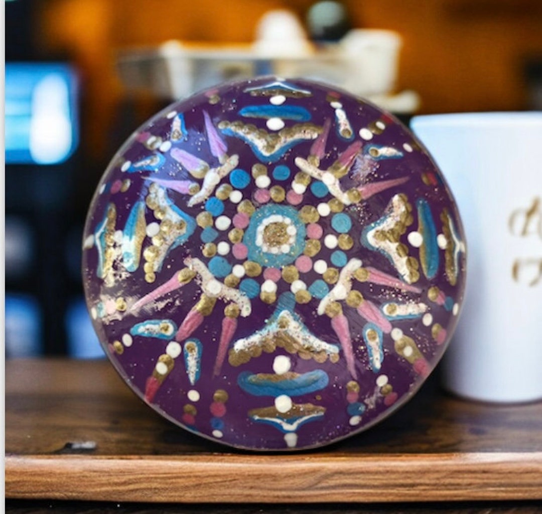 Unique Mandala Cosmos Stone,home Decor,small Gift,fun Gift - Etsy