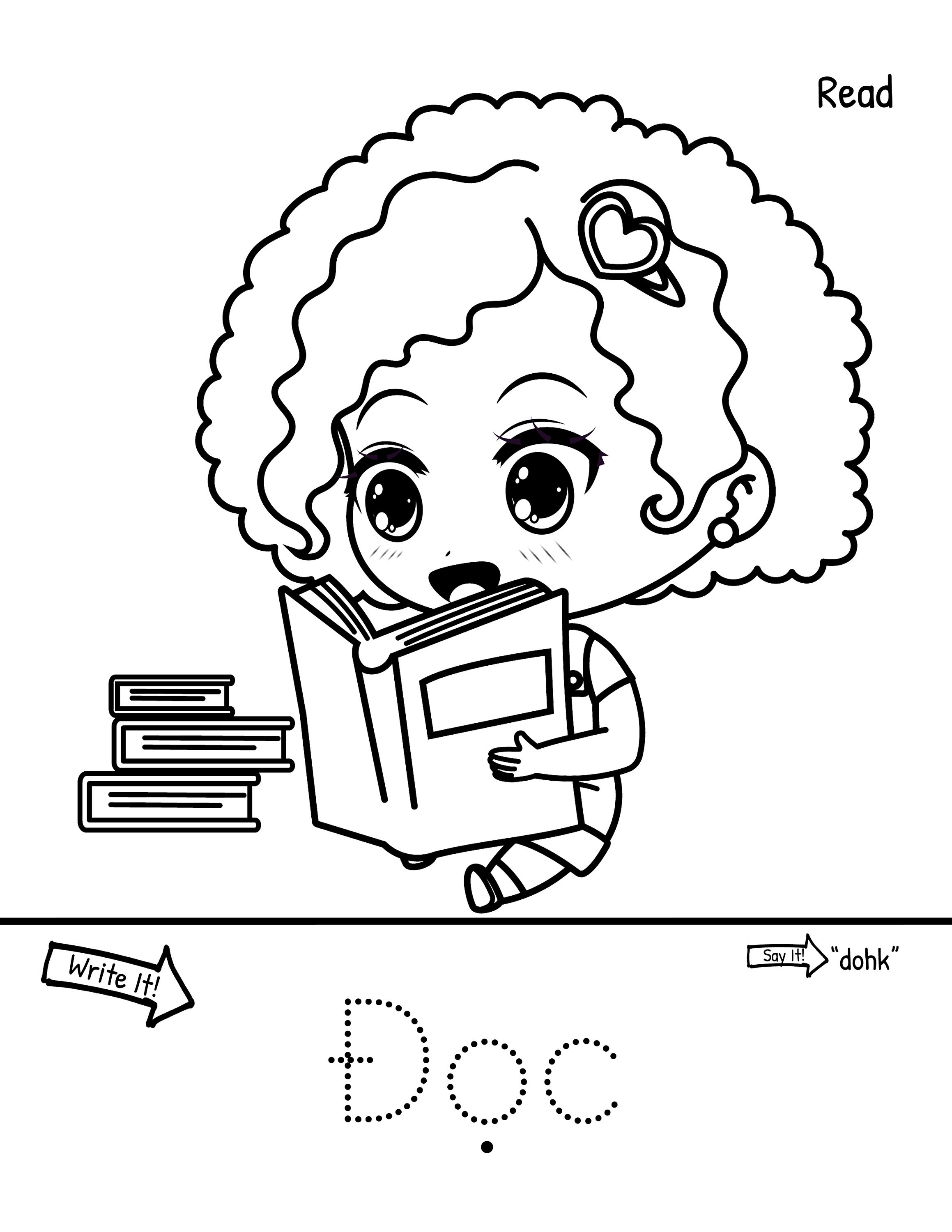 Bilingual - 30 Chibi "actions/verbs" Coloring Pages | Vietnamese ...