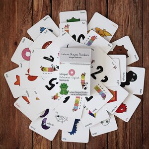 Bilingual (colors, Numbers, Shapes) Vietnamese English Cards ...