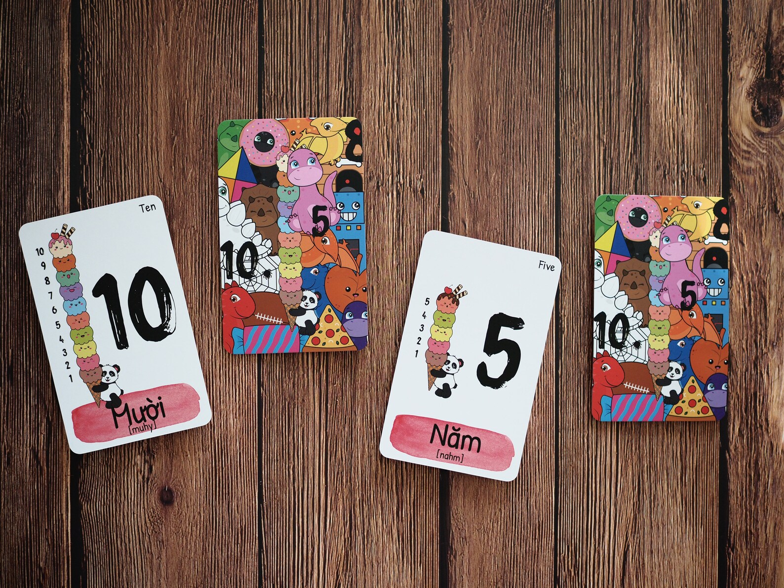 Bilingual (colors, Numbers, Shapes) Vietnamese English Cards ...