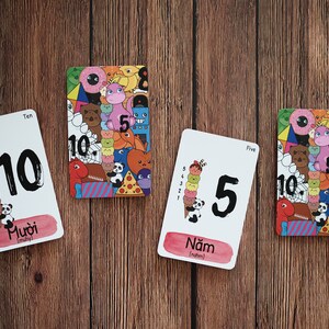 Bilingual (colors, Numbers, Shapes) Vietnamese English Cards ...