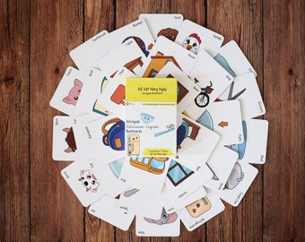 Bilingual (colors, Numbers, Shapes) Vietnamese English Cards ...