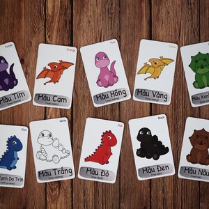 Bilingual (colors, Numbers, Shapes) Vietnamese English Cards ...