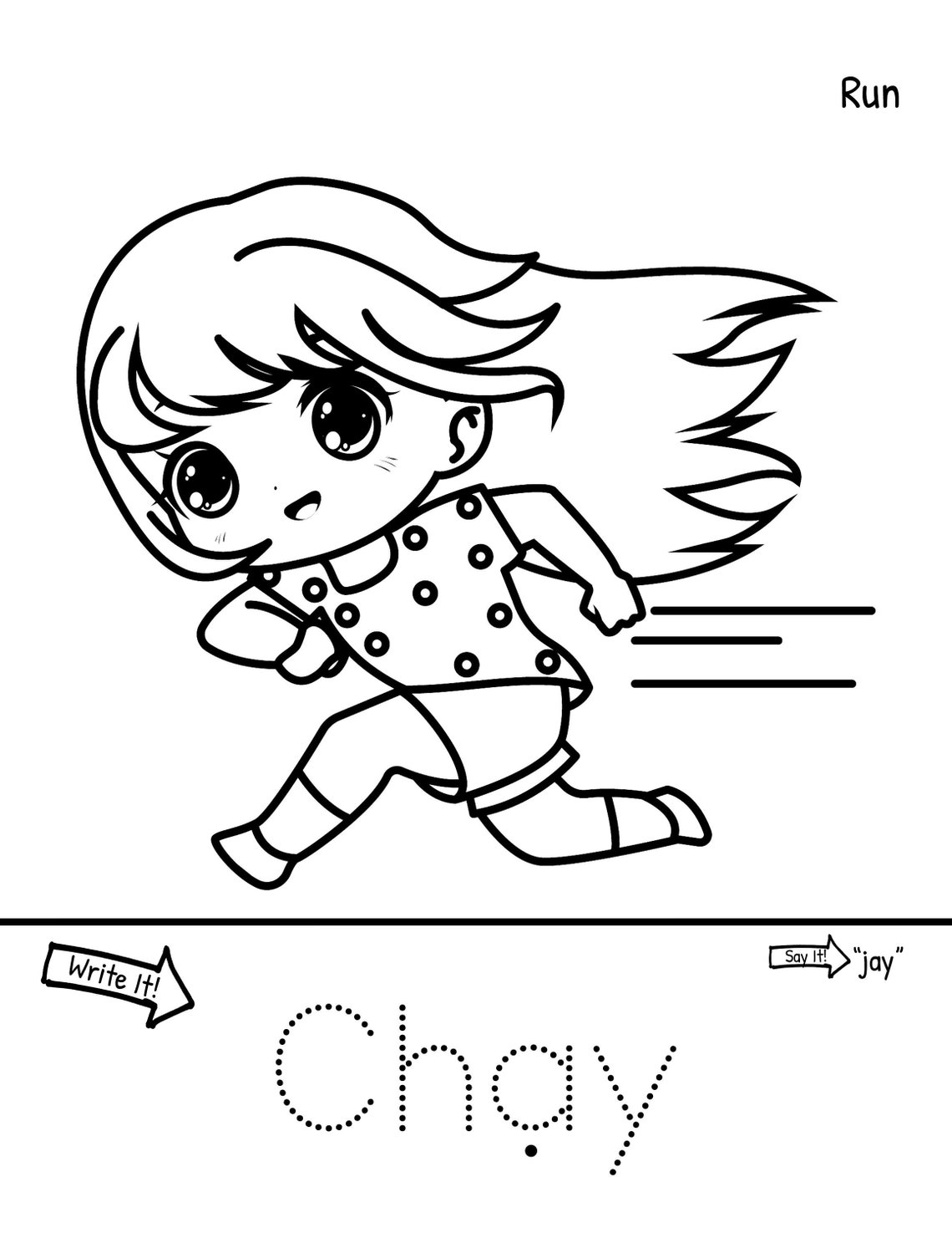 Bilingual - 30 Chibi "actions/verbs" Coloring Pages | Vietnamese ...