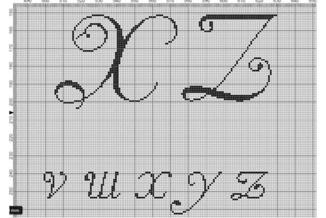 Cross Stitch Alphabet Pattern Cross Stitch Pattern Alphabet - Etsy