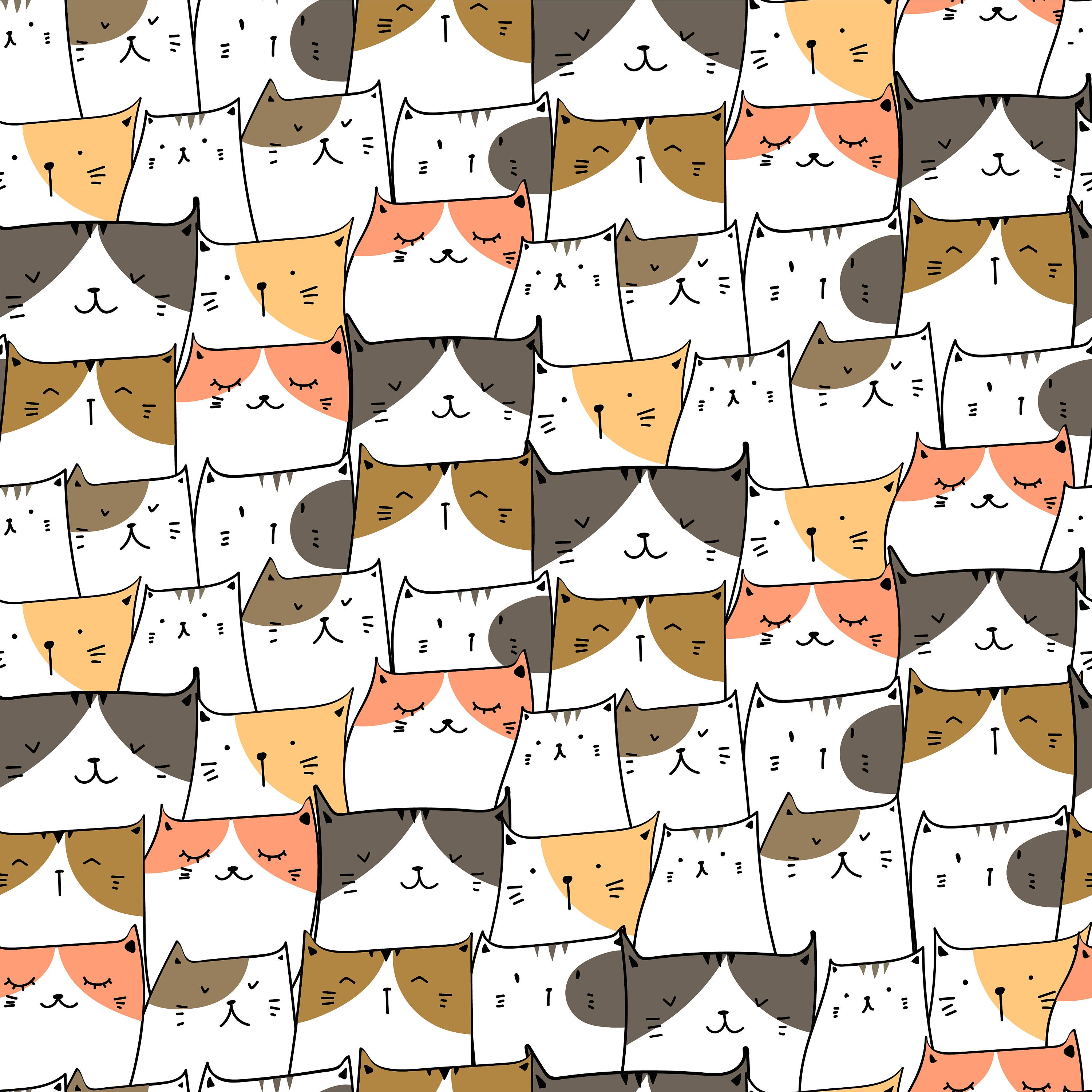 Cat Digital Paper 12 Cat Patterns Kitten Patterns Instant - Etsy