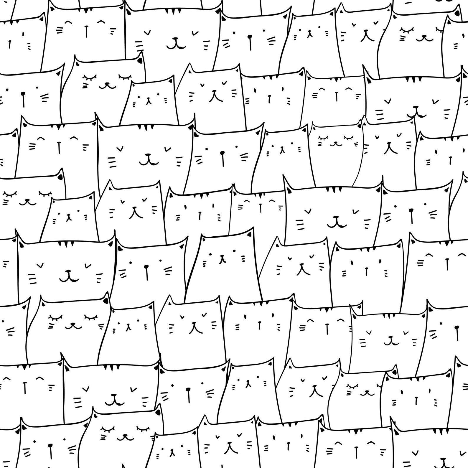 Cat Digital Paper, 12 Cat Patterns, Kitten Patterns, Instant Download ...