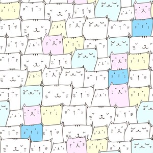 Cat Digital Paper, 12 Cat Patterns, Kitten Patterns, Instant Download ...