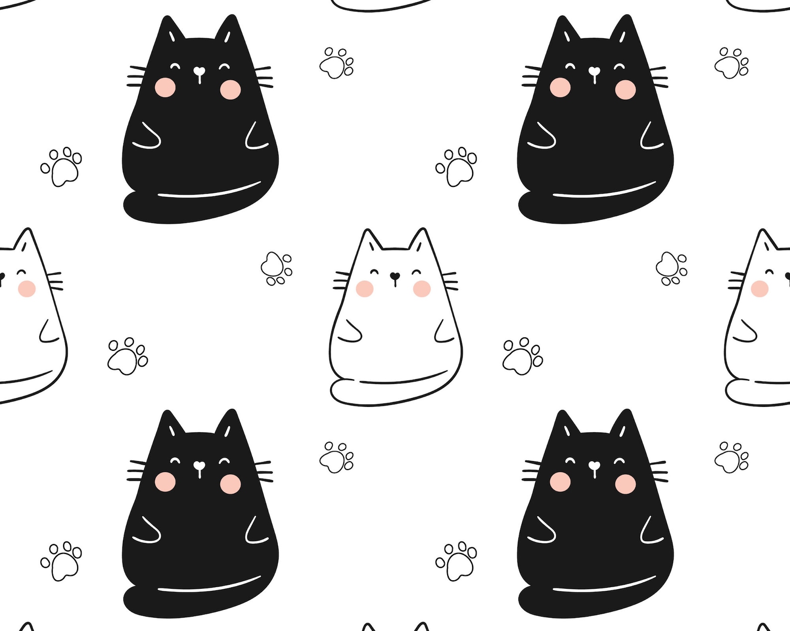 Cat Digital Paper 8 Cat Patterns Kitten Patterns Instant | Etsy