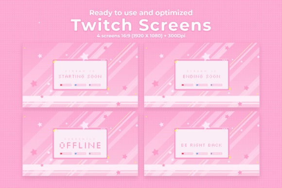Twitch Cute Pink Pop up Box Window Panels / Badges / Streamer / Sparkle ...