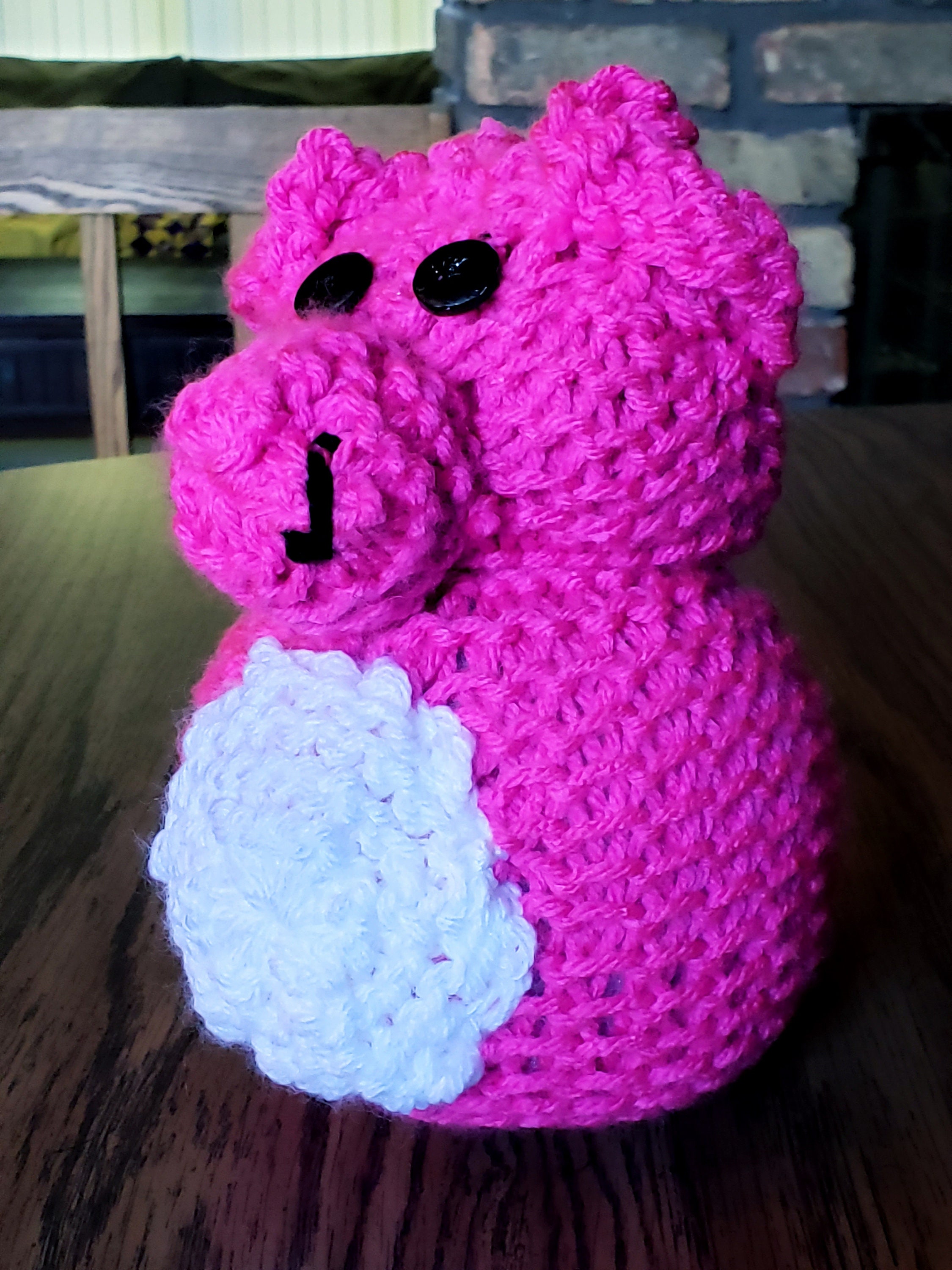 Cute Mini Pig Plushie 8 by 5 Inch Stuffed Animal Crochet Art Knitting ...
