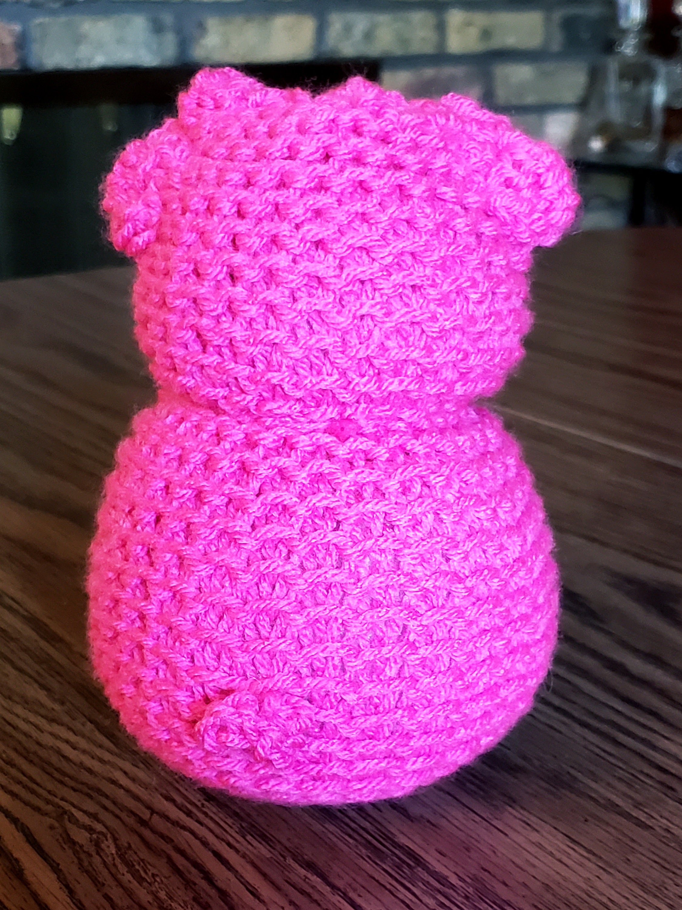 Cute Mini Pig Plushie 8 by 5 Inch Stuffed Animal Crochet Art Knitting ...