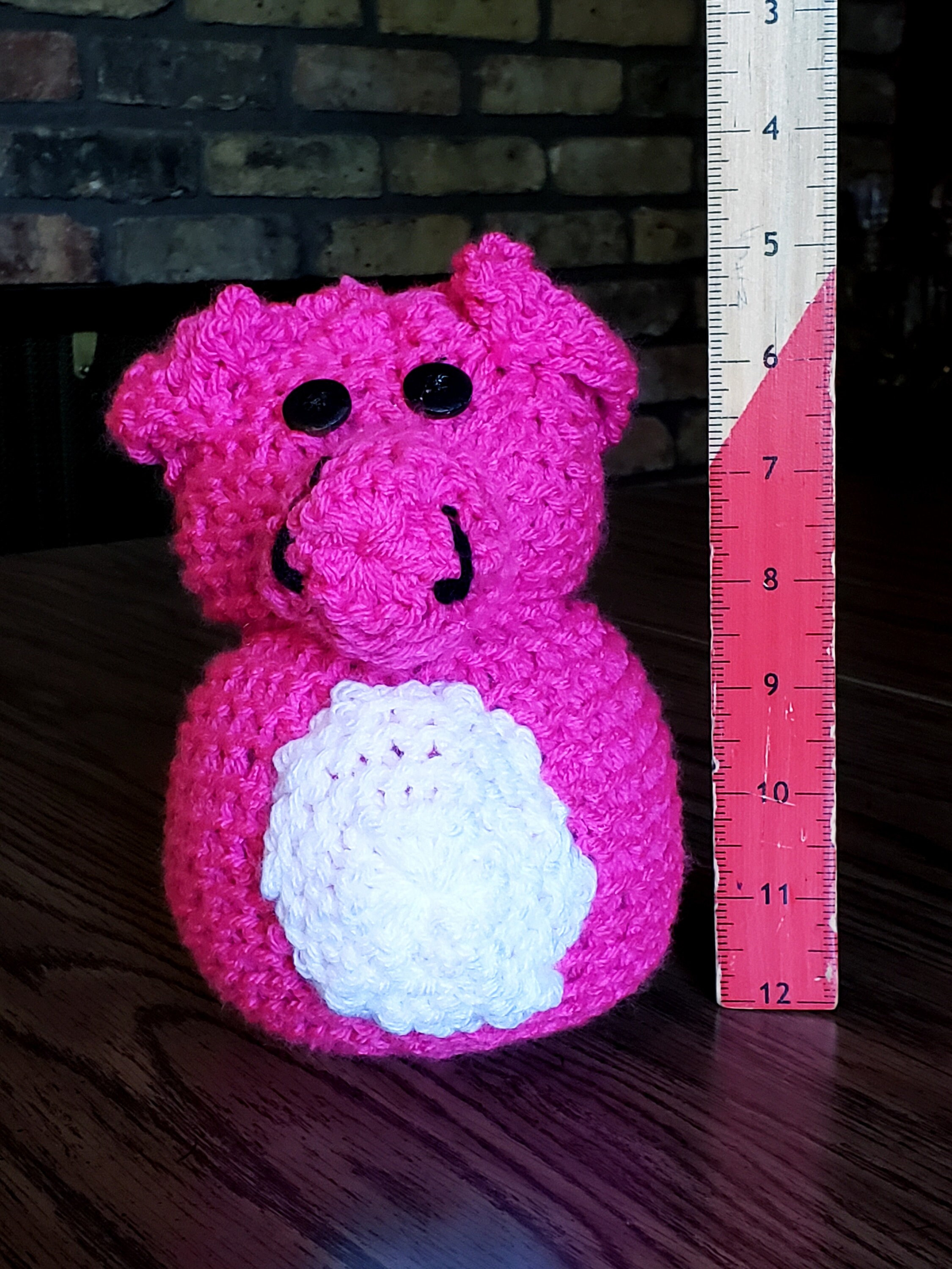 Cute Mini Pig Plushie 8 by 5 Inch Stuffed Animal Crochet Art Knitting ...