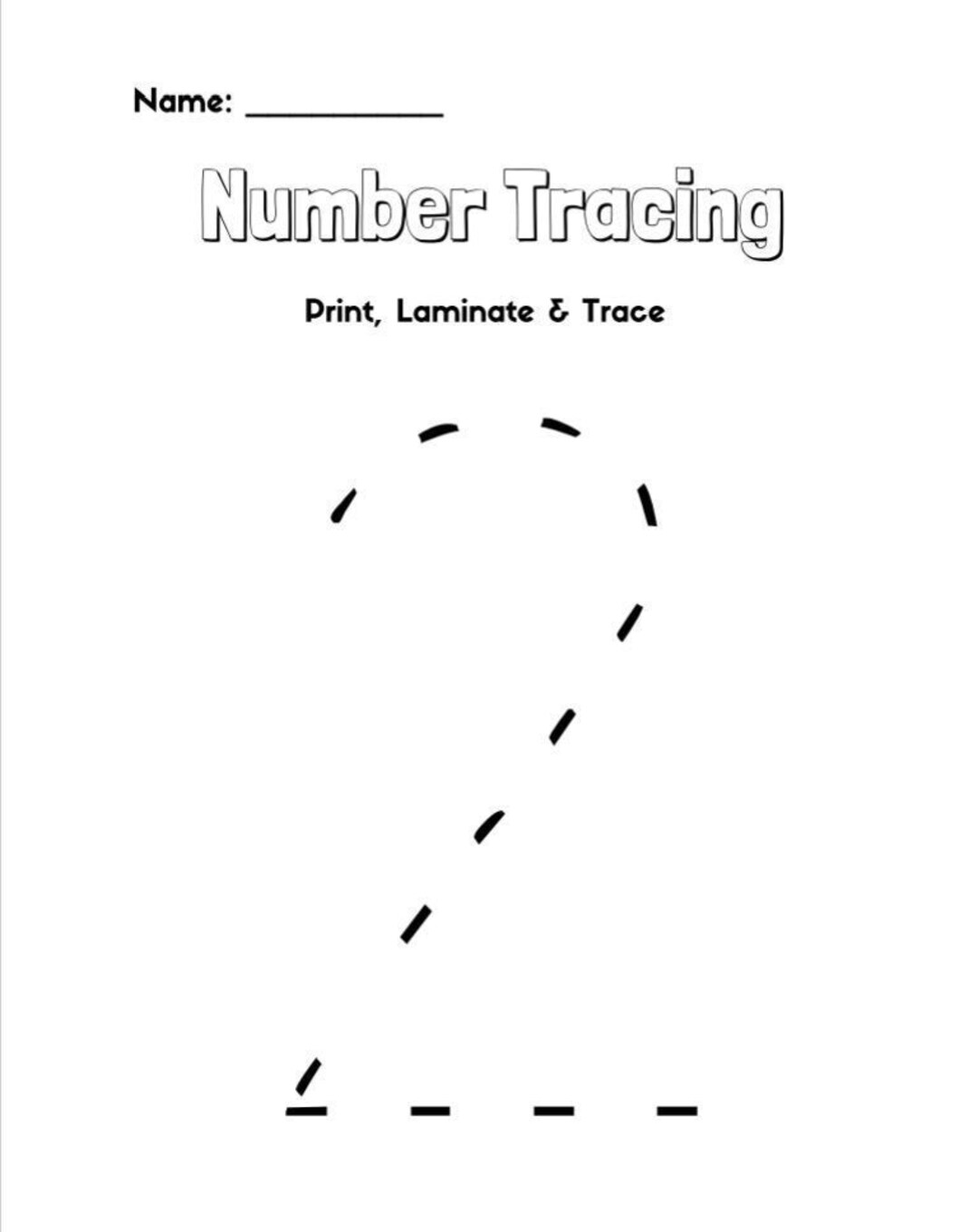 Number Tracing - Etsy