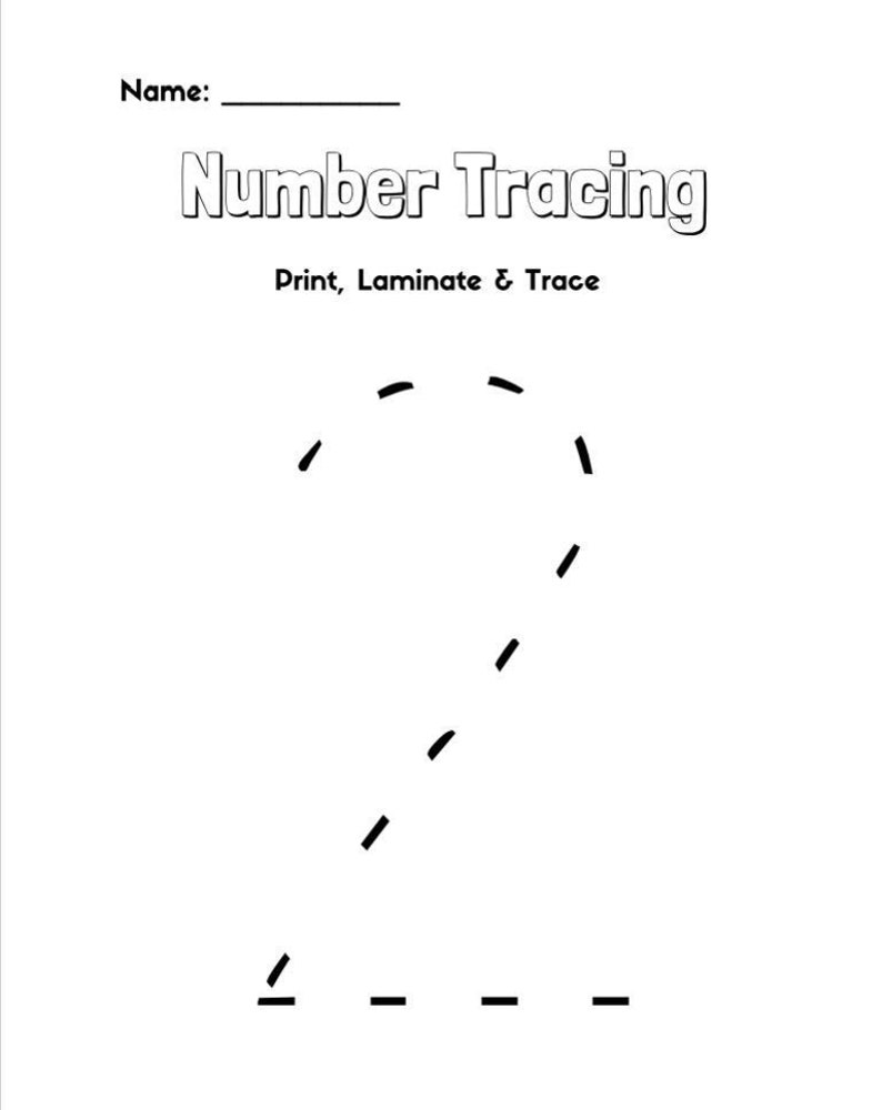 Number Tracing - Etsy