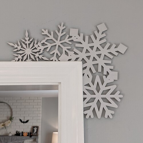 Door Frame/trim Christmas Snowflake SVG Topper - Etsy