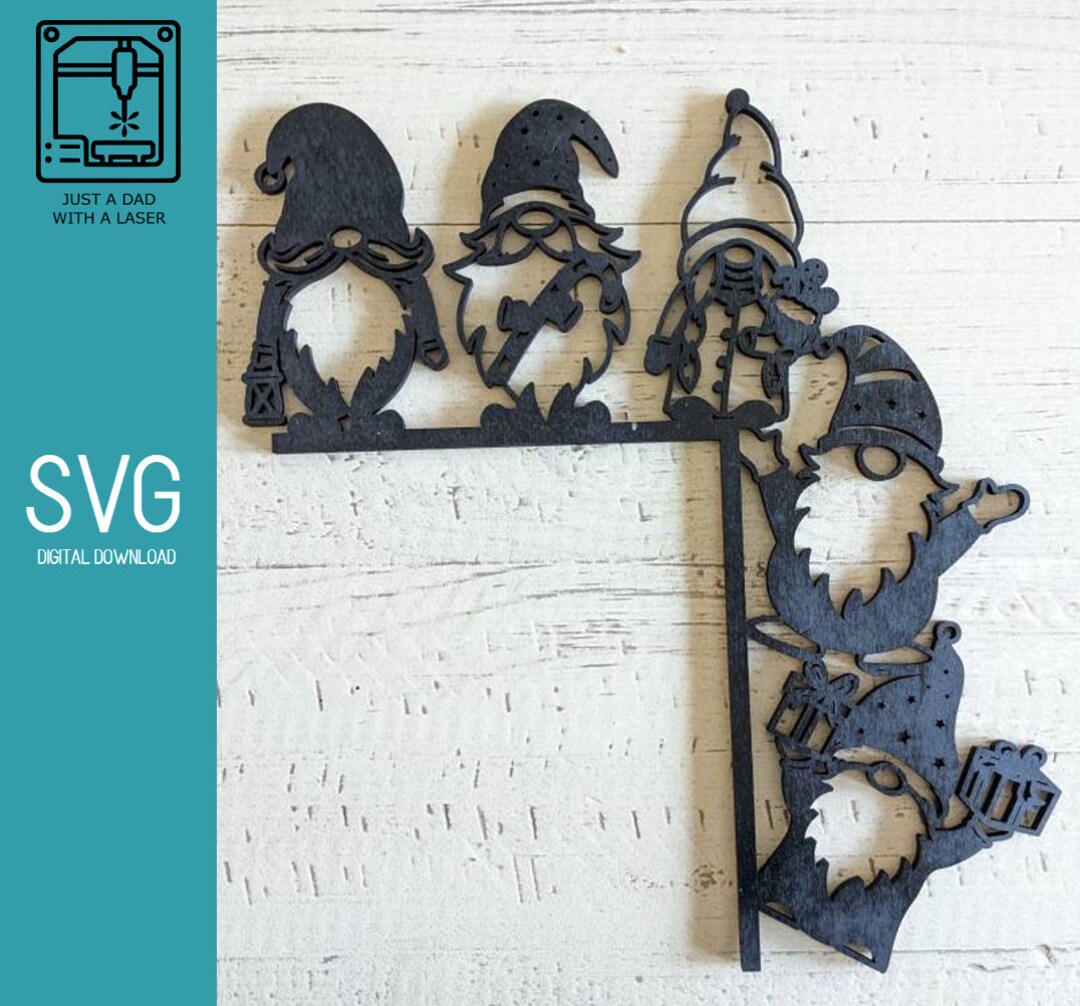 Christmas Gnomes Door Frame Corner Trim Topper SVG Digital - Etsy