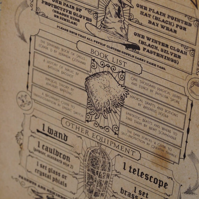 Hogwarts Invitation Letter Set Acceptance Letter London Ticket School ...