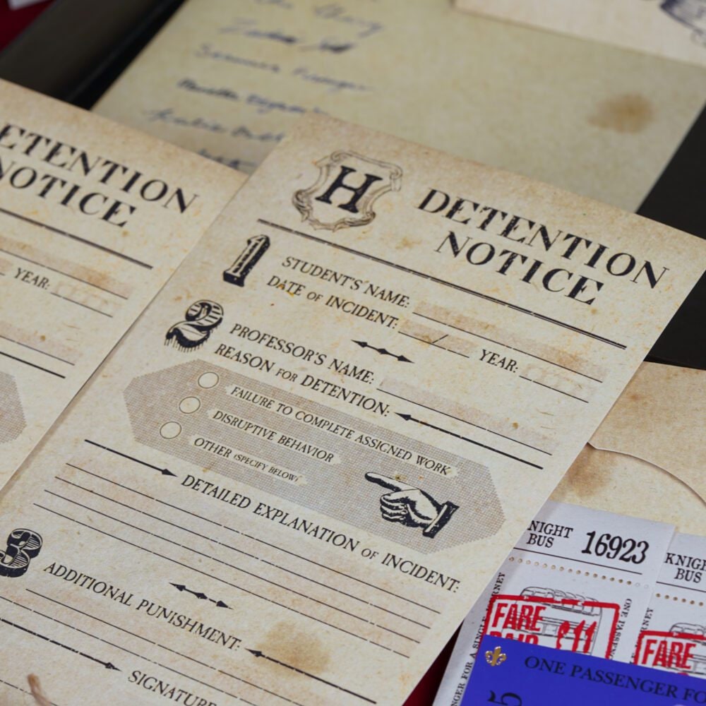 Hogwarts Invitation Letter Set Acceptance Letter London Ticket School ...