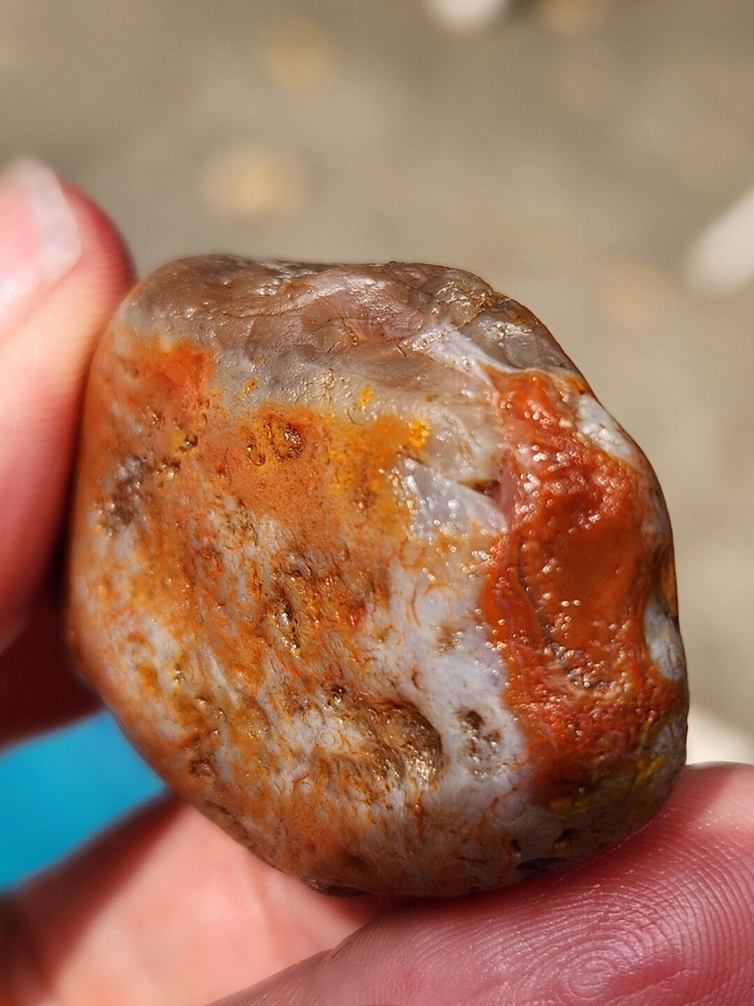 Full "nodule" Lake Superior Agate 1.4 Oz.fractured Membrane on One Side ...